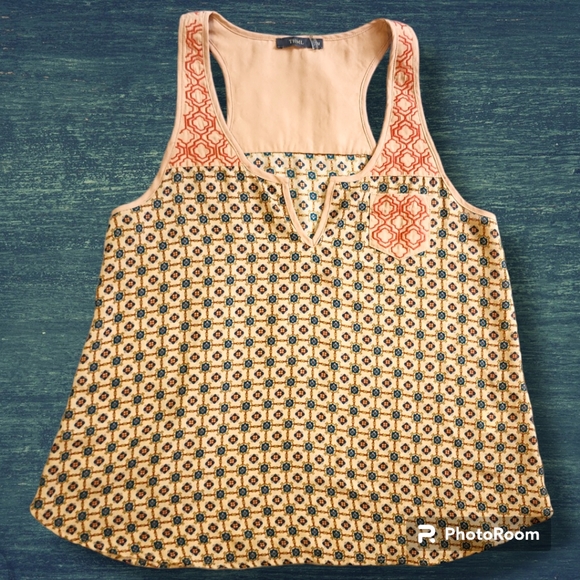 THML | Tops | Thml Racerback Embroidered Pocket Tank Sz Med Hippie Boho ...
